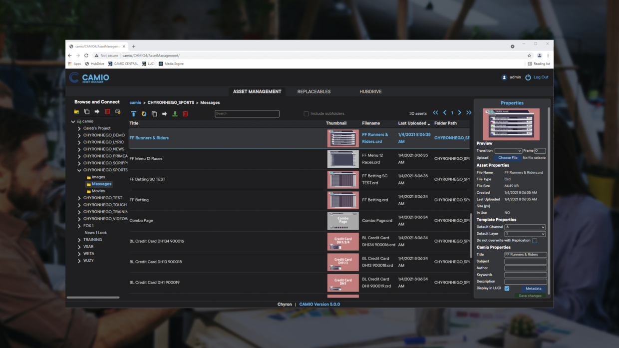 CAMIO® - Newsroom Graphics Management - Chyron